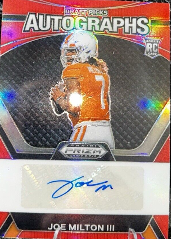 Joe Milton III 2024 Prizm Draft Picks #DPA-JMN Draft Picks Autographs ...