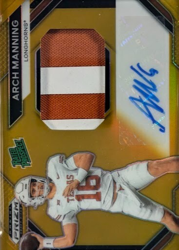Arch Manning 2024 Prizm Draft Picks #PPA-AMG Prospects Patch Autographs ...