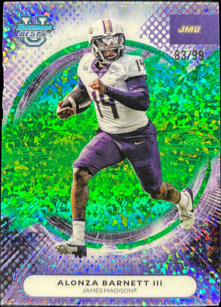Alonza Barnett III 2025 Bowman's Best #79 Green Mini-Diamond Refractor ...