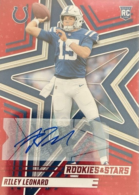 Riley Leonard 2025 Rookies & Stars #172 Rookies Signatures - Red Price ...