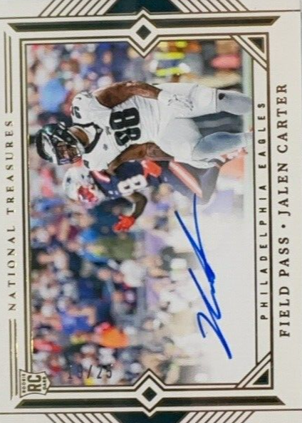 Jalen Carter 2023 National Treasures #FP-JC Rookie Signatures Field ...