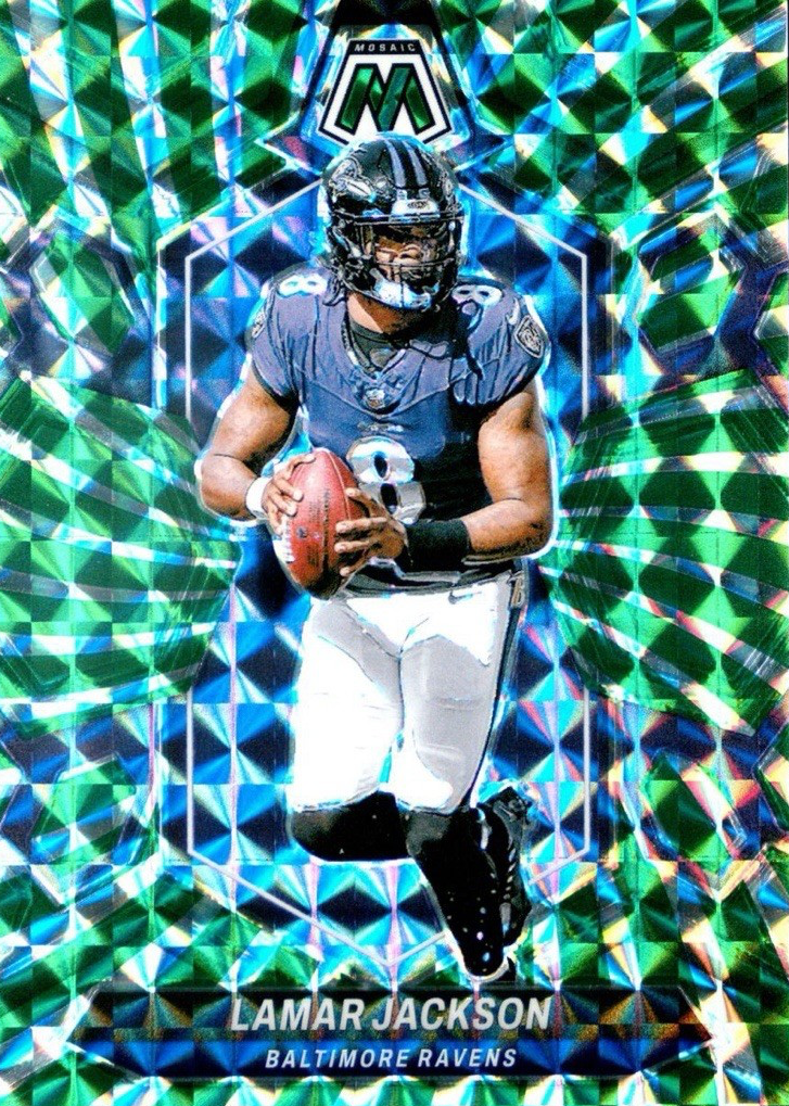 Lamar Jackson 2024 Mosaic #15 Green Swirl /13 Price Guide - Sports Card ...