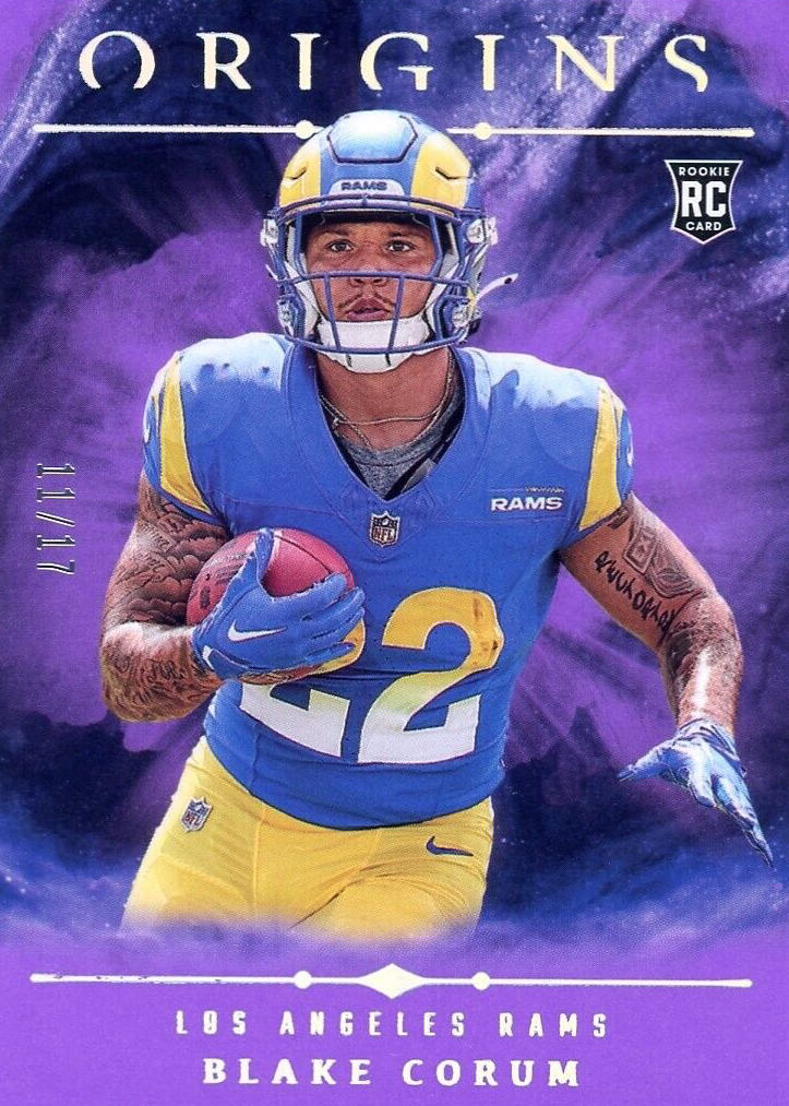 Blake Corum 2024 Origins #110 Purple /17 Price Guide - Sports Card Investor