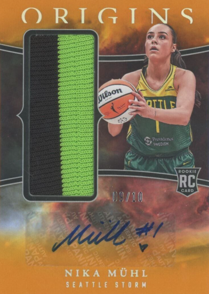 Nika Muhl 2024 Origins WNBA #JA-NKM Jersey Autographs - Gold /10 Price ...