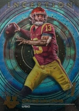 Caleb Williams 2022 Bowman University Inception #45 Aqua Foil /199 (1st ...