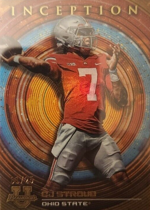 CJ Stroud 2022 Bowman University Inception #88 Orange Foil /25 Price ...