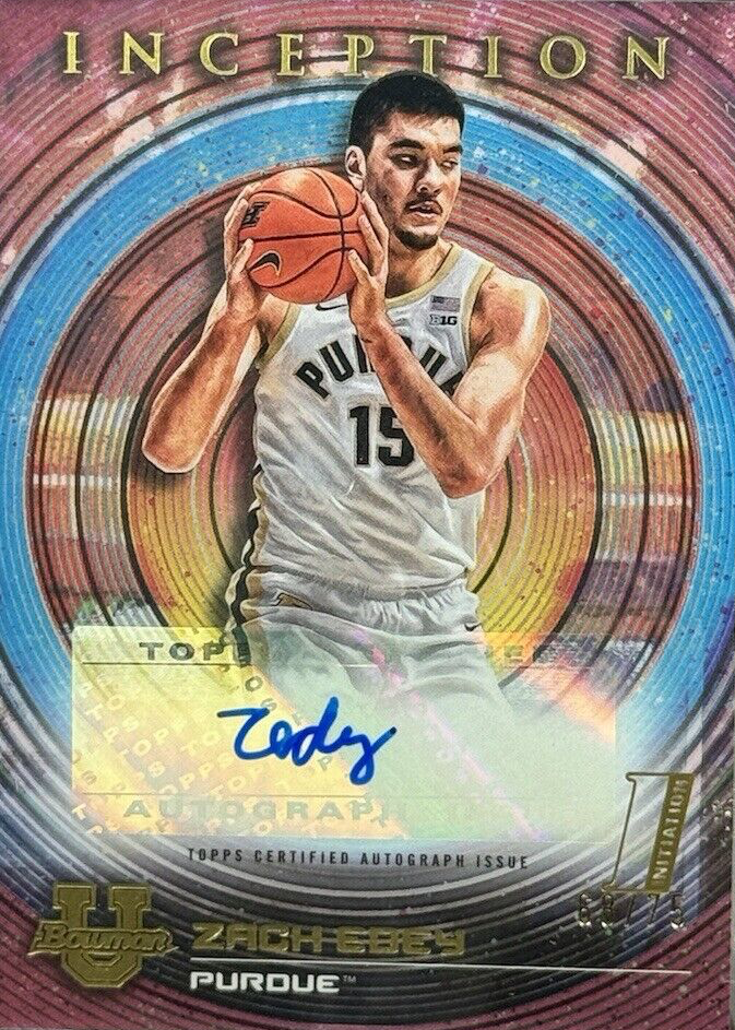 Zach Edey 2022 Bowman University Inception #BIA-ZE Autographs - Fuchsia ...