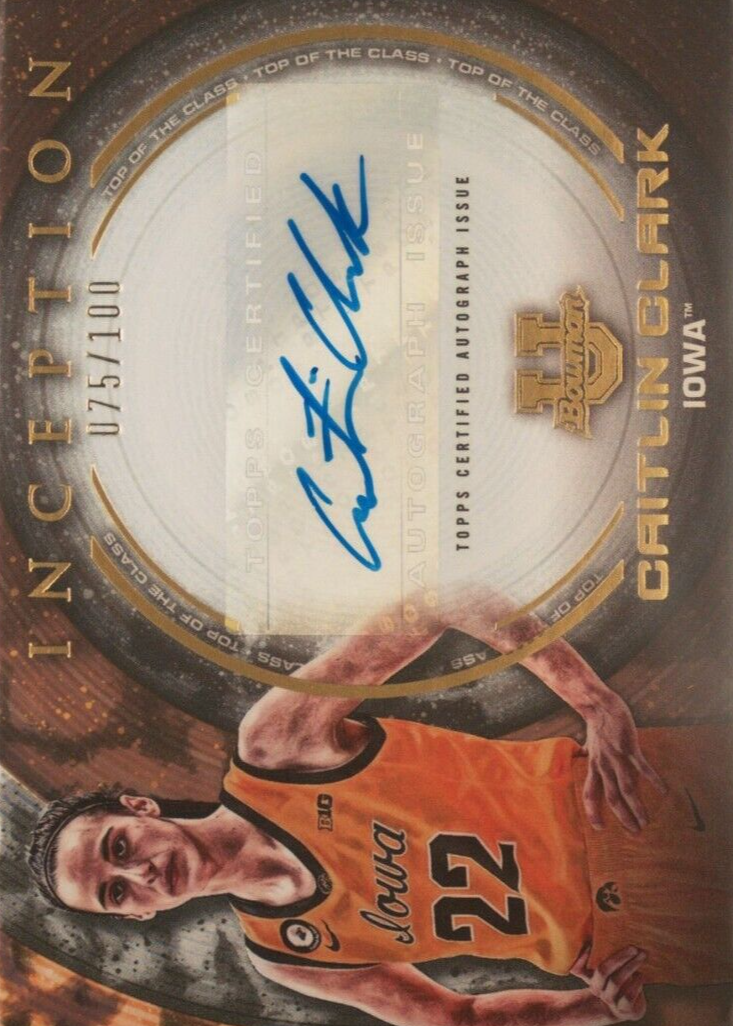 Caitlin Clark 2022 Bowman University Inception #TOP-CC Top of the Class ...