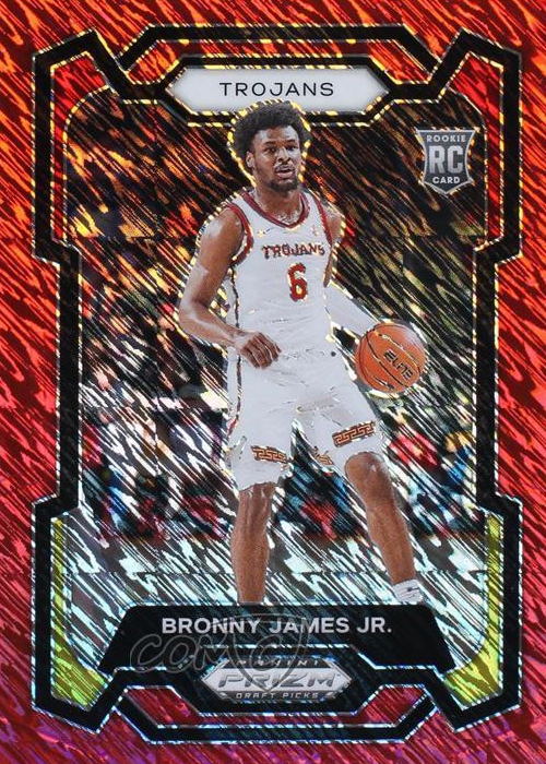 Bronny James 2024 Prizm Draft Picks #86 Red Shimmer /9 Price Guide ...