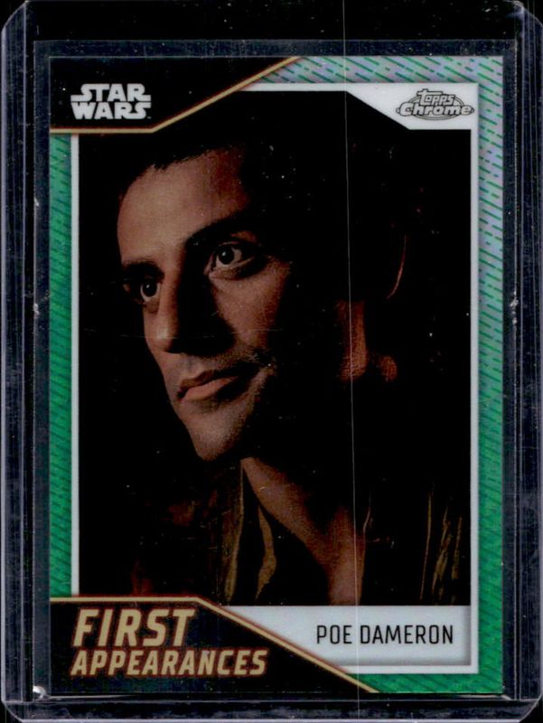 Poe Dameron 2023 Topps Chrome Star Wars #FA-14 First Appearances Green ...