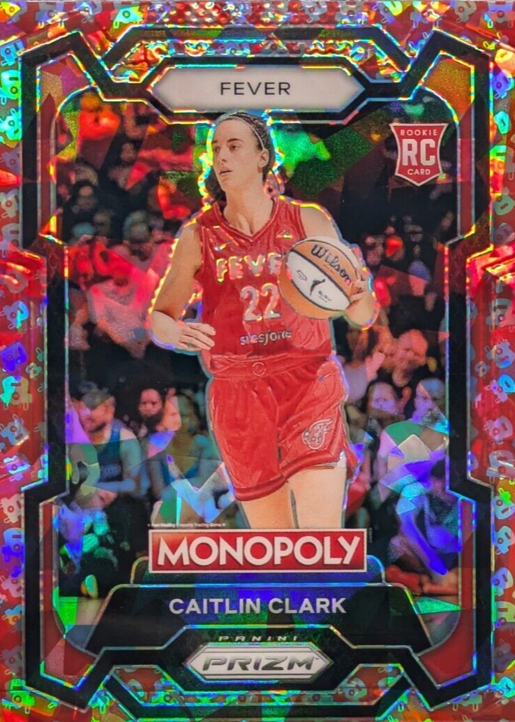 Caitlin Clark 2024 Prizm Monopoly WNBA #65 Free Parking Price Guide ...