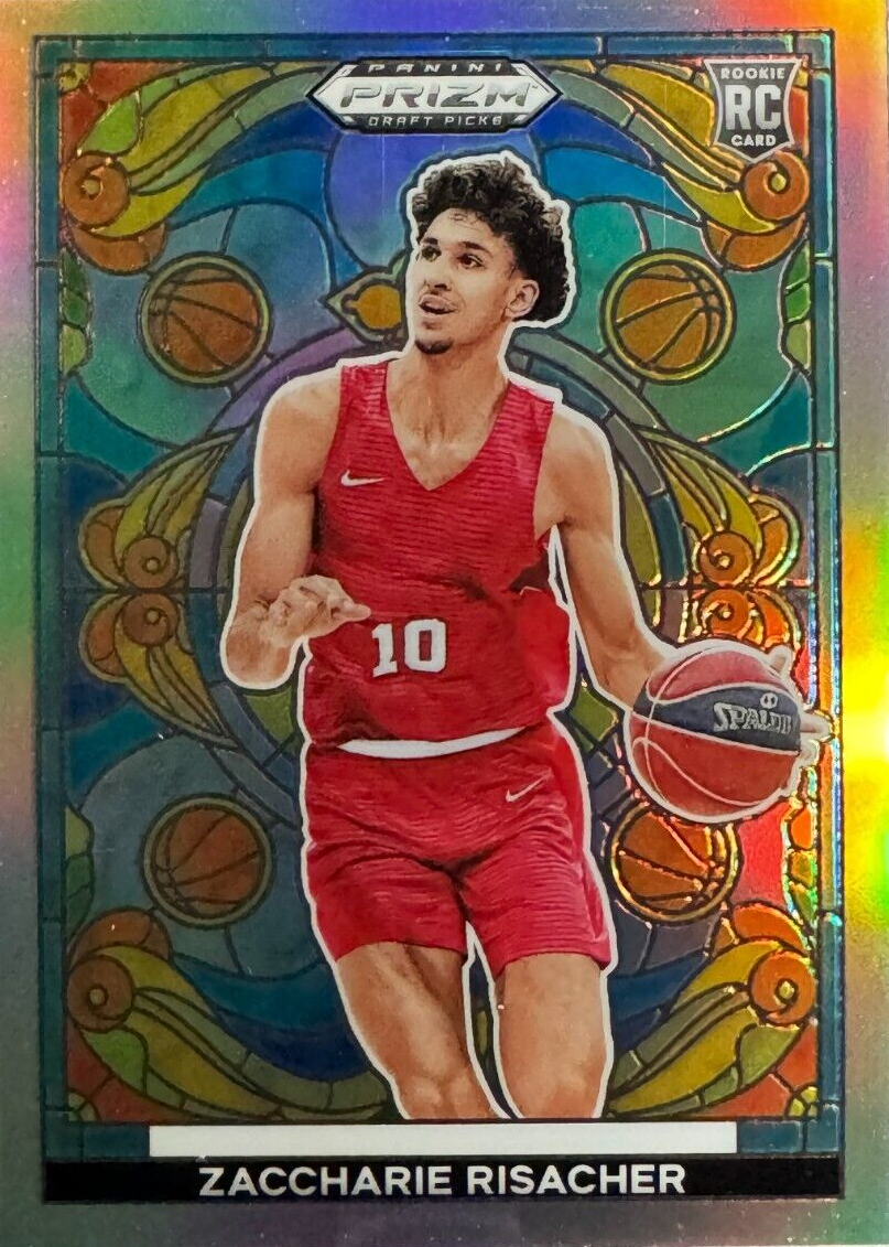 Zaccharie Risacher 2024 Prizm Draft Picks #9 Stained Glass /(SSP) Price ...