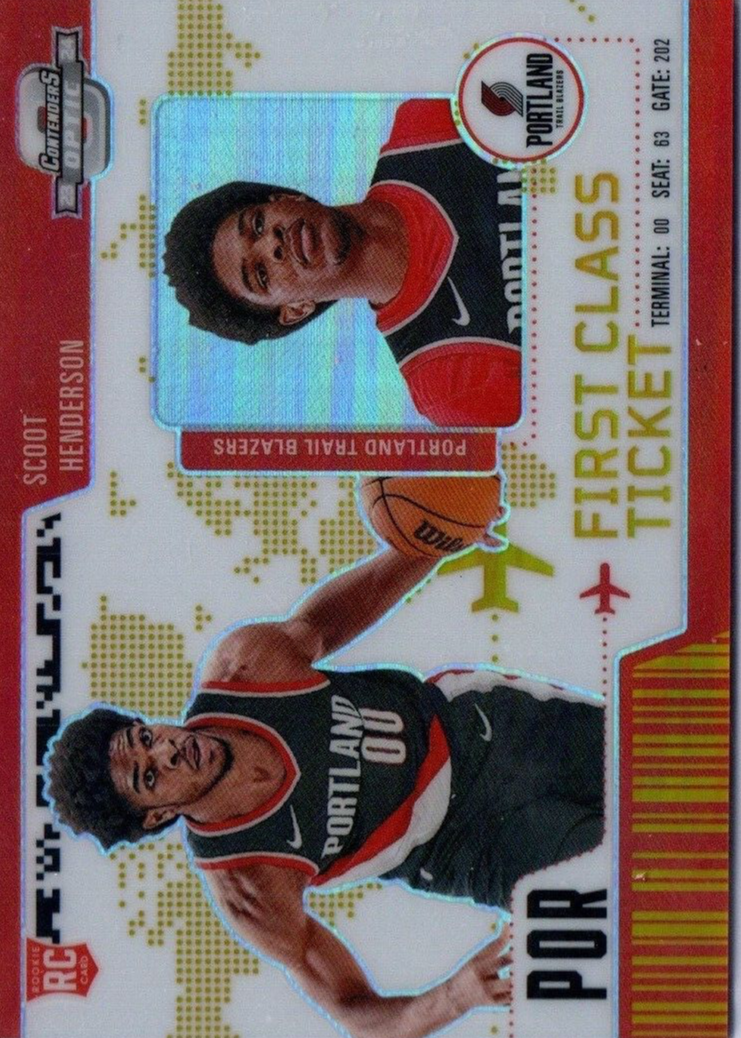 Scoot Henderson 2023 Contenders Optic #1 First Class Ticket - Gold /10 ...