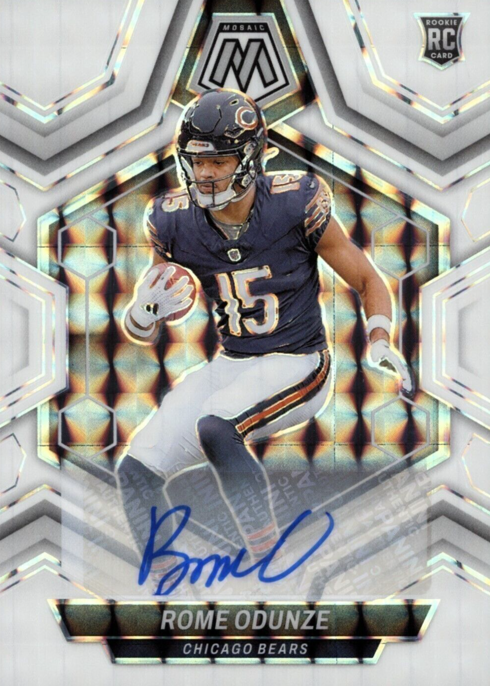 Rome Odunze 2024 Mosaic #309 Rookie Autographs - White /25 Price Guide ...