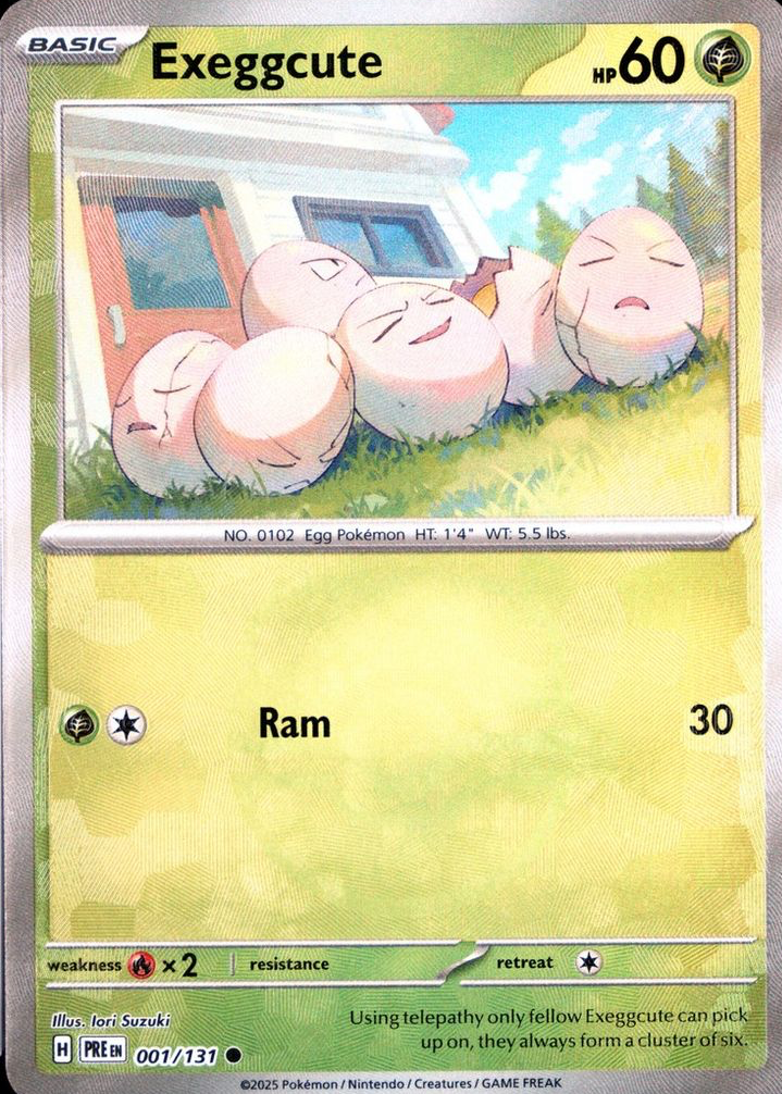 Exeggcute 2025 Scarlet & Violet: Prismatic Evolutions #001/131 Base ...