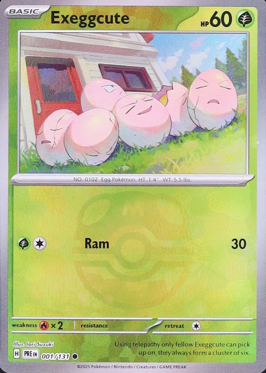 Exeggcute 2025 Scarlet & Violet: Prismatic Evolutions #001/131 Master ...