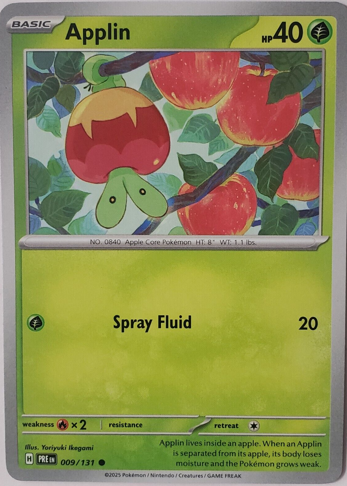 Applin 2025 Scarlet & Violet: Prismatic Evolutions #009/131 Base Price ...
