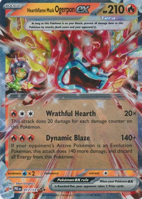 Hearthflame Mask Ogerpon ex 2025 Scarlet & Violet: Prismatic Evolutions ...