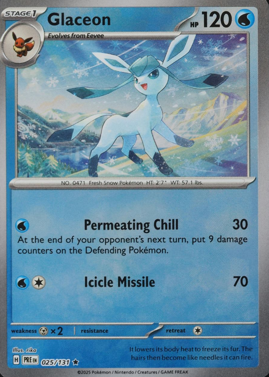 Glaceon 2025 Scarlet & Violet: Prismatic Evolutions #025/131 Master ...