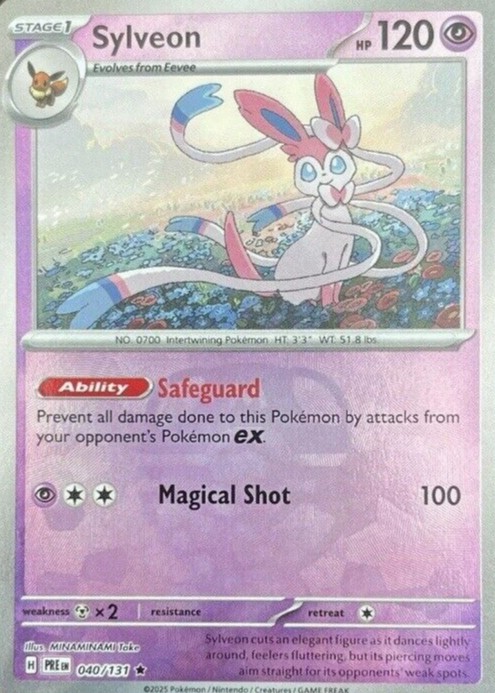 Sylveon 2025 Scarlet & Violet: Prismatic Evolutions #040/131 Master ...