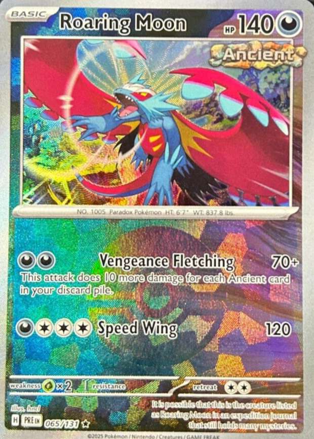 Roaring Moon 2025 Scarlet & Violet: Prismatic Evolutions #065/131 Poke ...