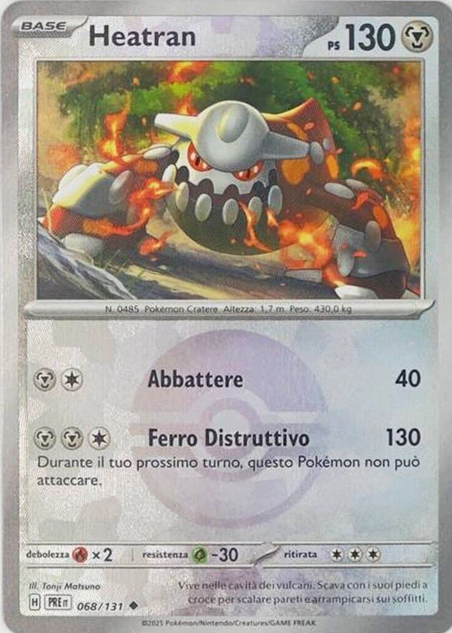 Heatran 2025 Scarlet & Violet: Prismatic Evolutions #068/131 Base Price ...