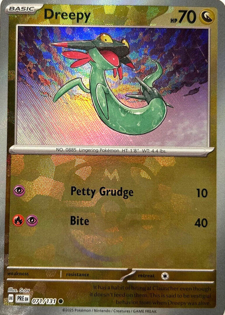 Dreepy 2025 Scarlet & Violet: Prismatic Evolutions #071/131 Master Ball ...