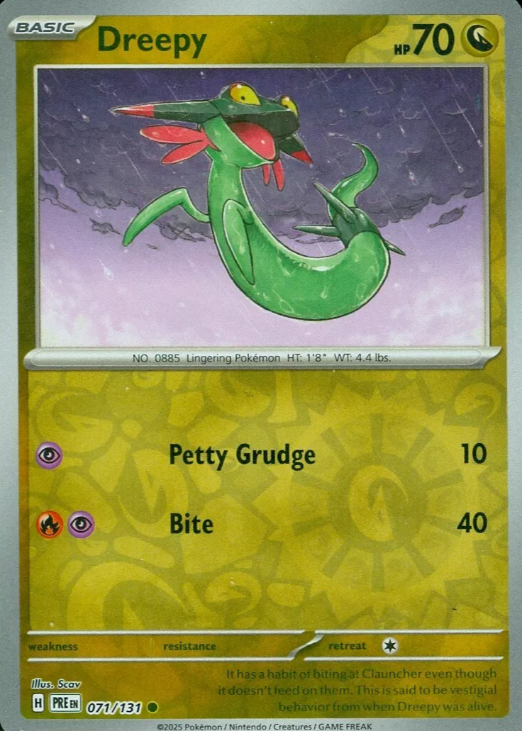 Dreepy 2025 Scarlet & Violet: Prismatic Evolutions #071/131 Reverse ...
