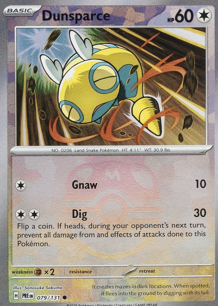 Dunsparce 2025 Scarlet & Violet: Prismatic Evolutions #079/131 Base Price Guide - Sports Card ...