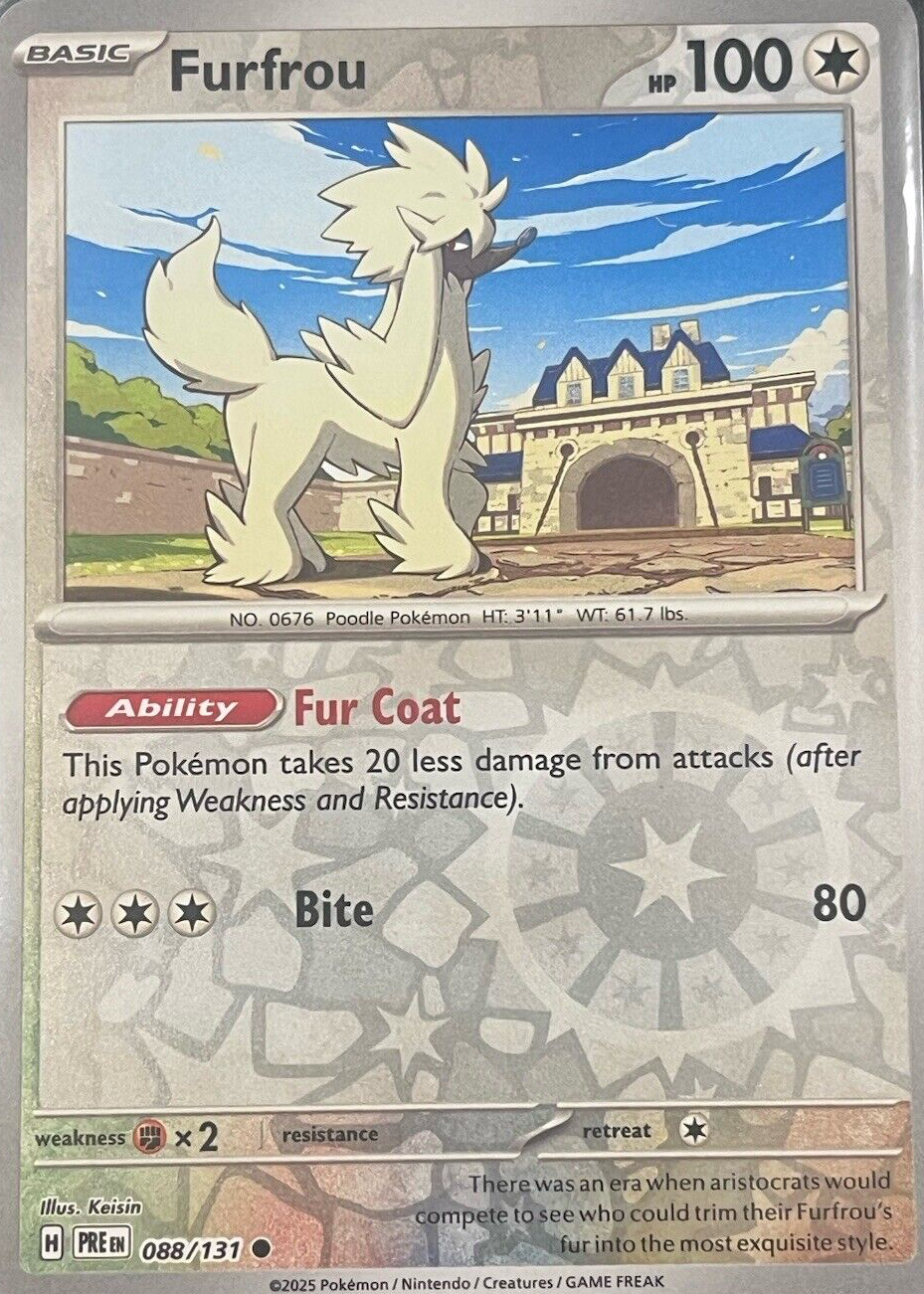 Furfrou 2025 Scarlet & Violet: Prismatic Evolutions #088/131 Reverse ...