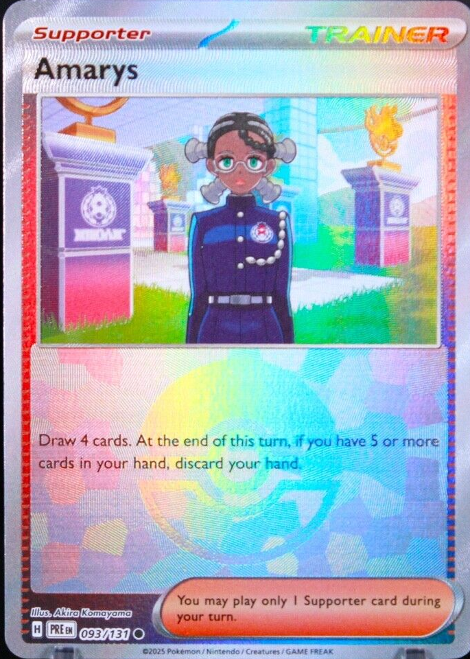 Amarys 2025 Scarlet & Violet: Prismatic Evolutions #093/131 Poke Ball ...