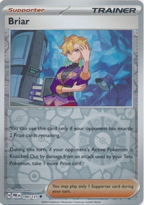 Briar 2025 Scarlet & Violet: Prismatic Evolutions #100/131 Reverse Holo ...