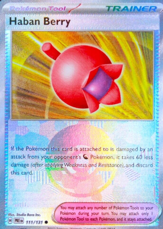 Haban Berry 2025 Scarlet & Violet: Prismatic Evolutions #111/131 Poke ...
