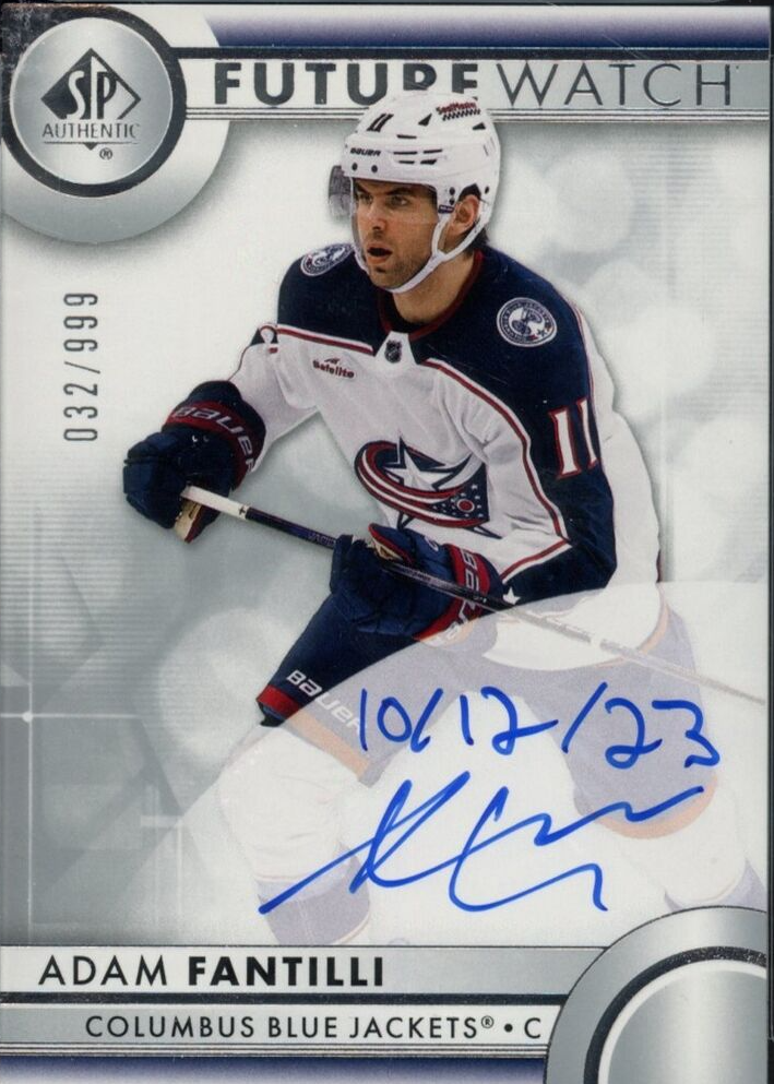 Adam Fantilli 2023 SP Authentic #106 Future Watch Auto - Inscriptions ...