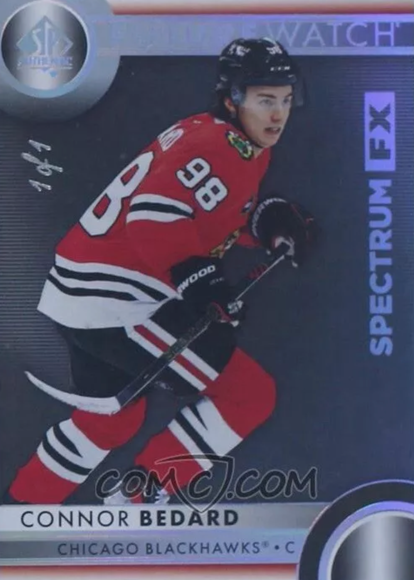 Connor Bedard 2023 SP Authentic #S-100 Spectrum FX - Black /1 (Bounty ...