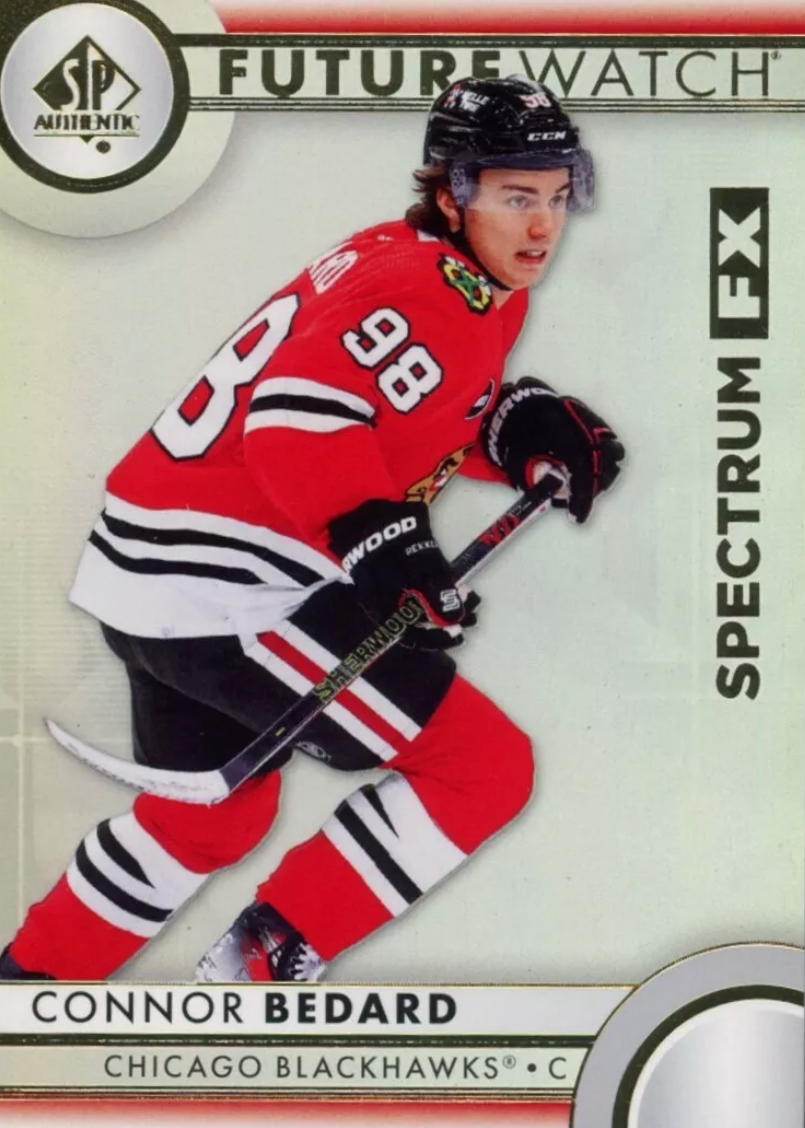 Connor Bedard 2023 SP Authentic #S-100 Spectrum FX (Bounty Award) Price ...