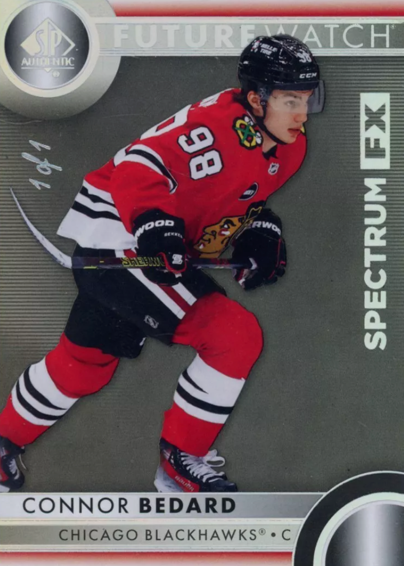 Connor Bedard 2023 SP Authentic #S-91 Spectrum FX - Black /1 Price ...