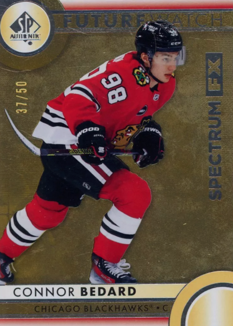 Connor Bedard 2023 SP Authentic #S-91 Spectrum FX - Gold /50 Price ...
