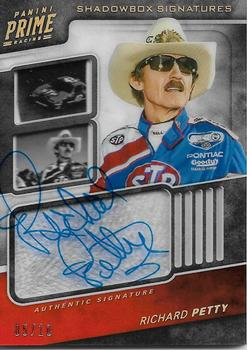 Richard Petty 2018 Prime NASCAR #SS-RP Shadowbox Signatures Holo Gold ...
