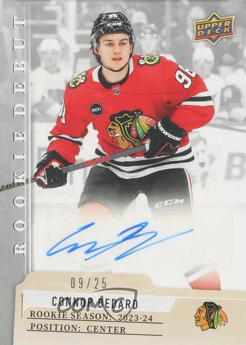 Connor Bedard 2023 Upper Deck Rookie Debut #1 Auto Achievement (/25) Price Guide - Sports Card ...