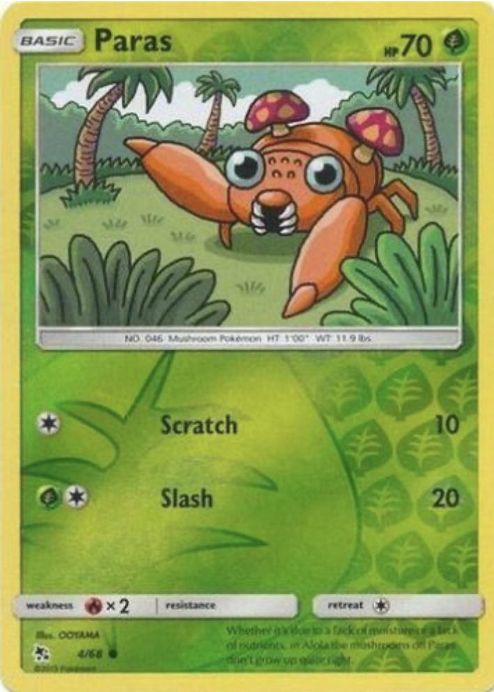 Paras 2019 Sun & Moon: Hidden Fates #04/68 Reverse Holo Price Guide ...