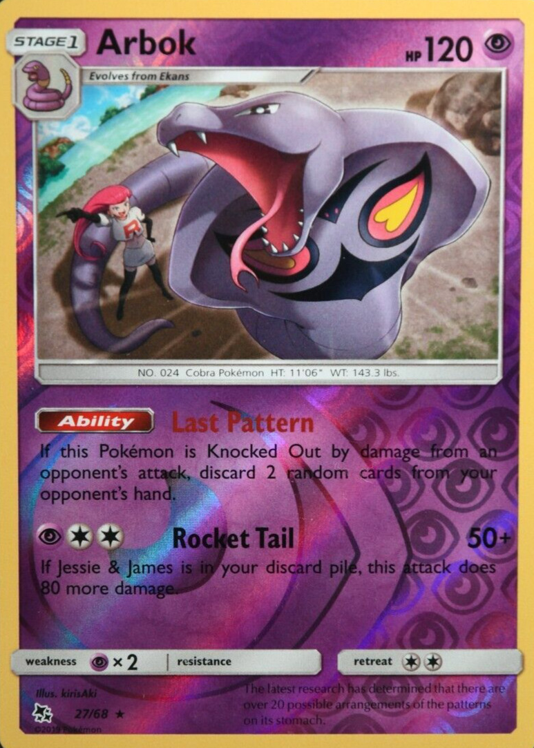 Arbok 2019 Hidden Fates #27/68 Reverse Holo Price Guide - Sports Card ...
