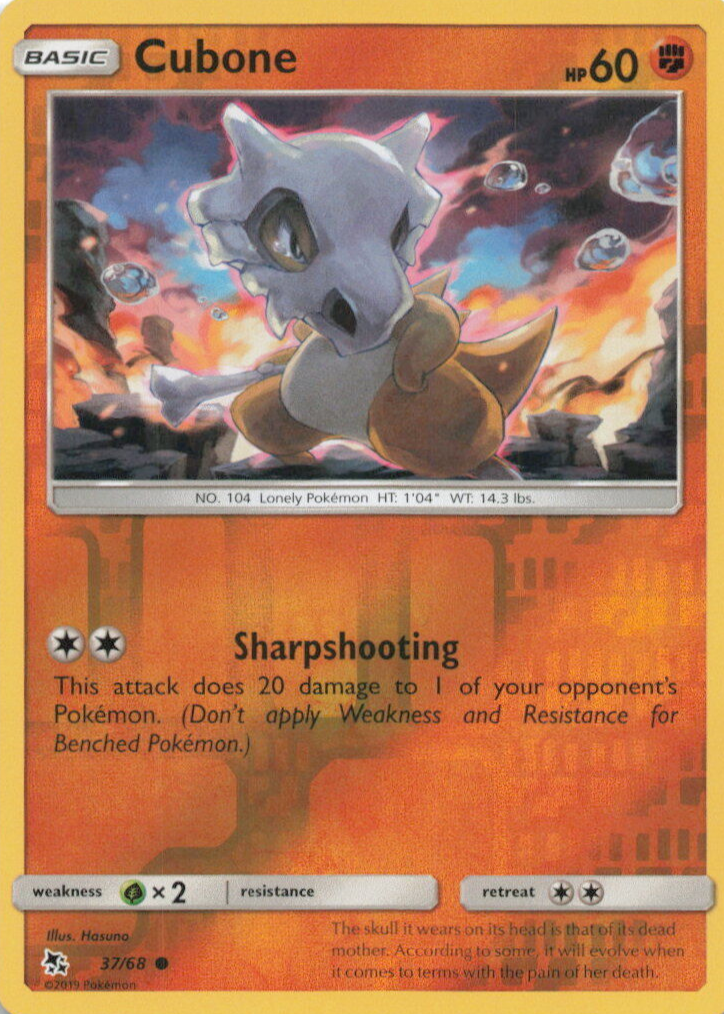 Cubone 2019 Sun & Moon: Hidden Fates #37/68 Reverse Holo Price Guide ...