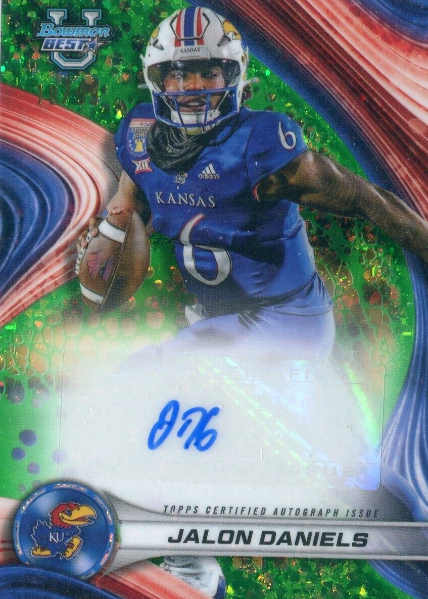 Jalon Daniels 2024 Bowman Best University #BOA-JDA Best of 2024 ...