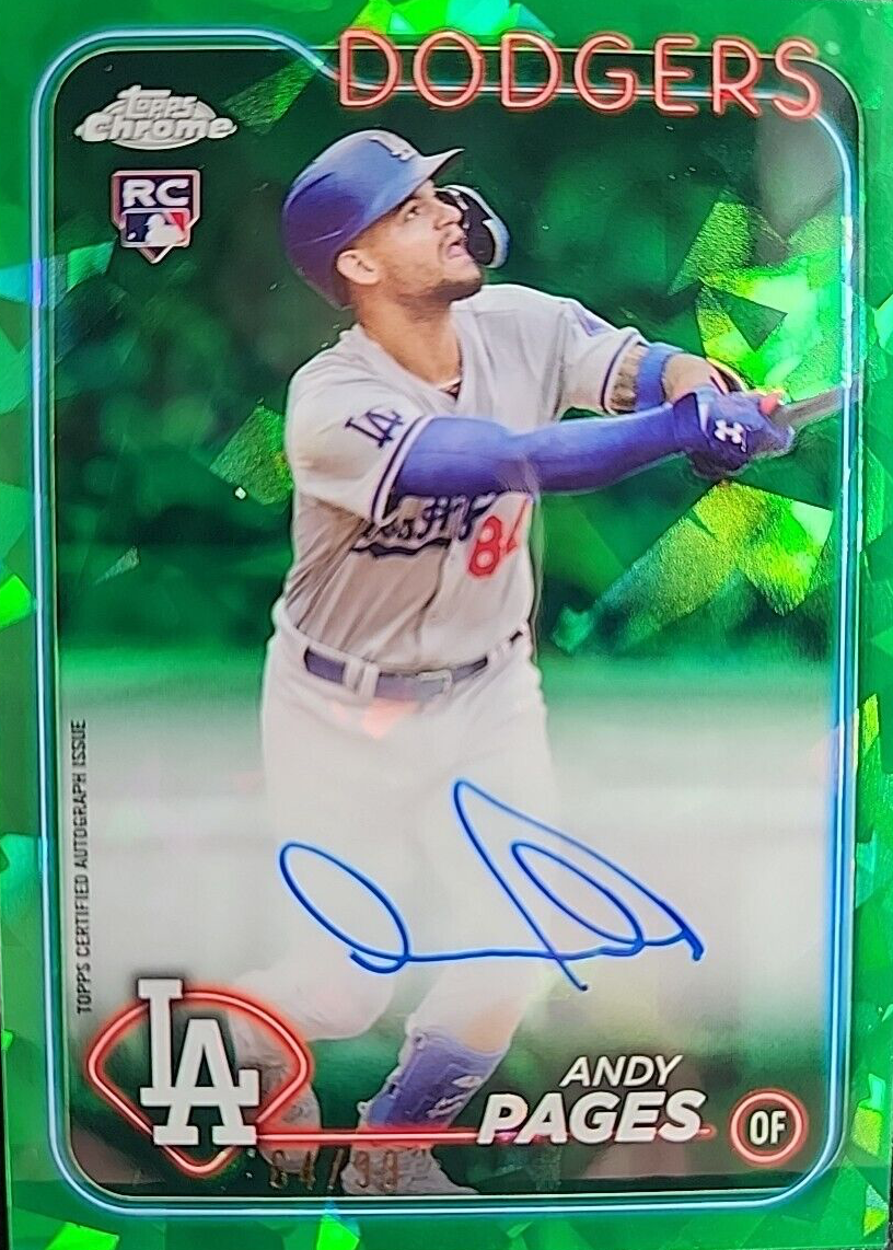 Andy Pages 2024 Topps Chrome Update Sapphire Edition #USA-AP Autographs ...