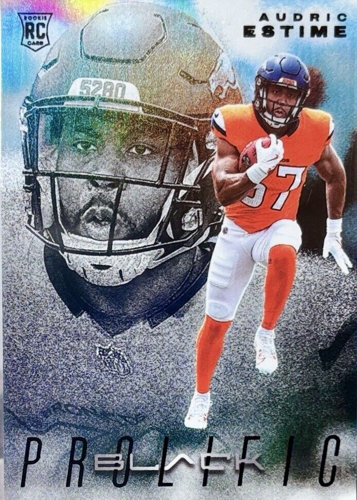 Audric Estime 2024 Black #PR-AEE Prolific /(SSP) Price Guide - Sports ...