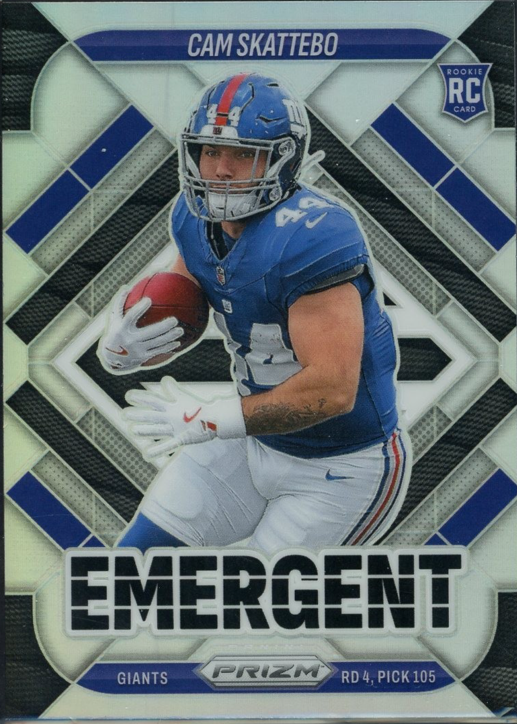 Cam Skattebo 2025 Prizm #1 Emergent - Silver Price Guide - Sports Card ...