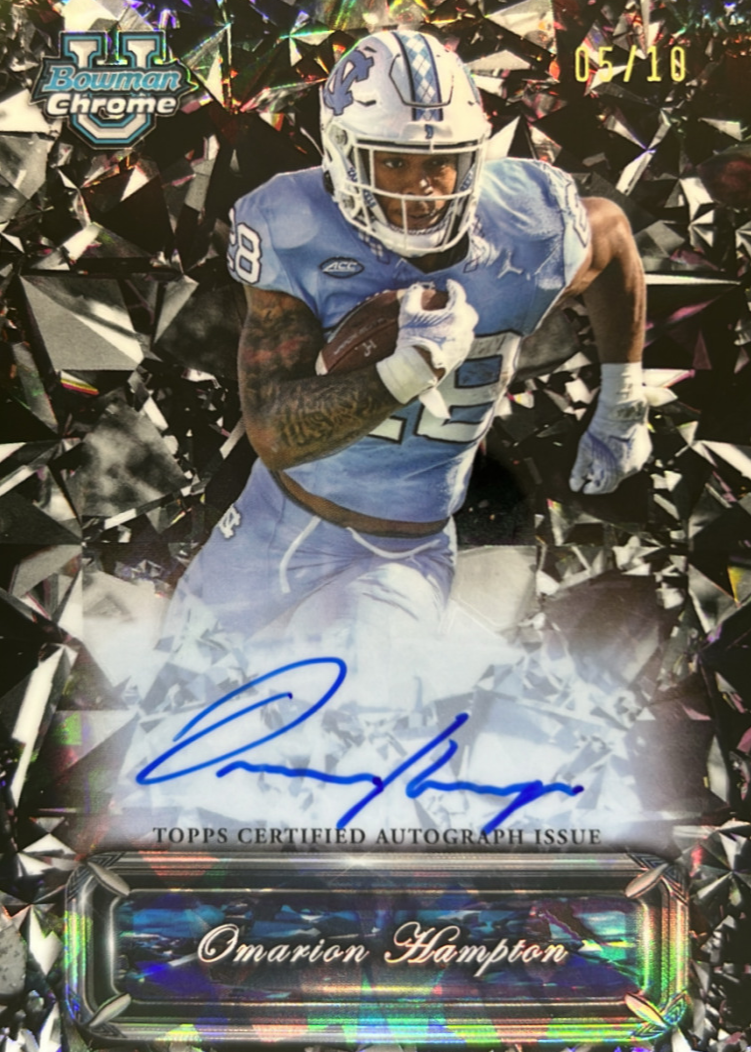 Omarion Hampton 2024 Bowman Chrome University Sapphire Edition #PA-OHA ...