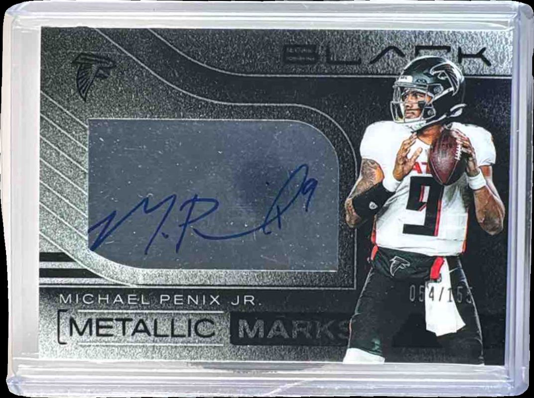 Michael Penix Jr. 2025 Black #MMK-MPJ Metallic Marks Autographs /299 ...