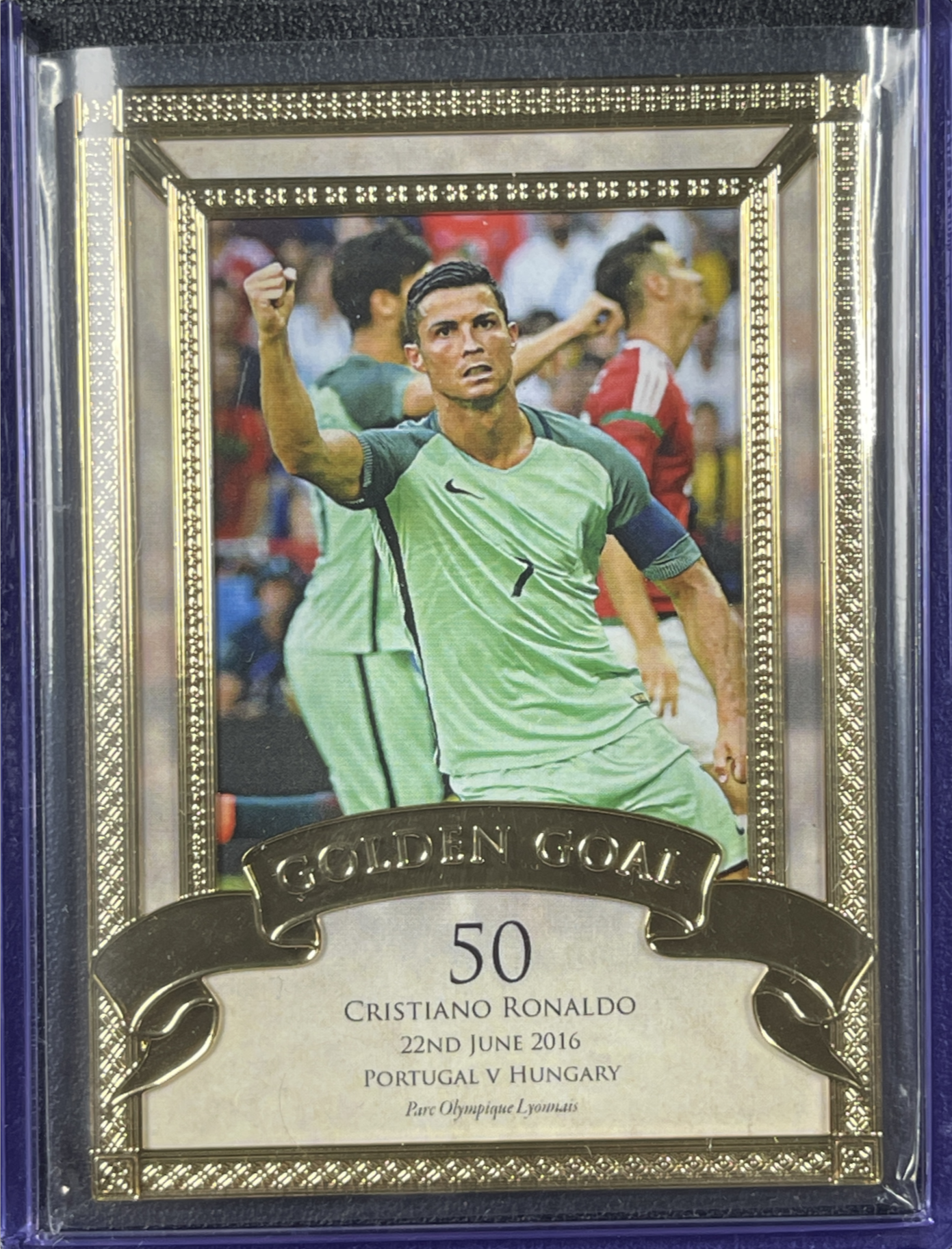 Cristiano Ronaldo 2022 Futera Unique World Football #GG06 Golden Goals ...